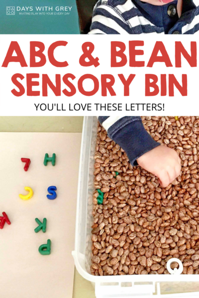 ABC Sensory Bean Bin - Days With Grey