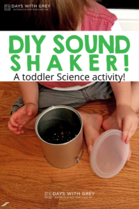 DIY Sound Shaker; a Toddler Science Activity - Days With Grey