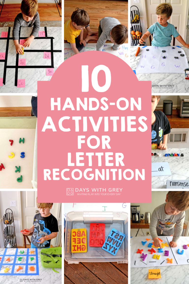 10 Letter Recognition Activities - Days With Grey