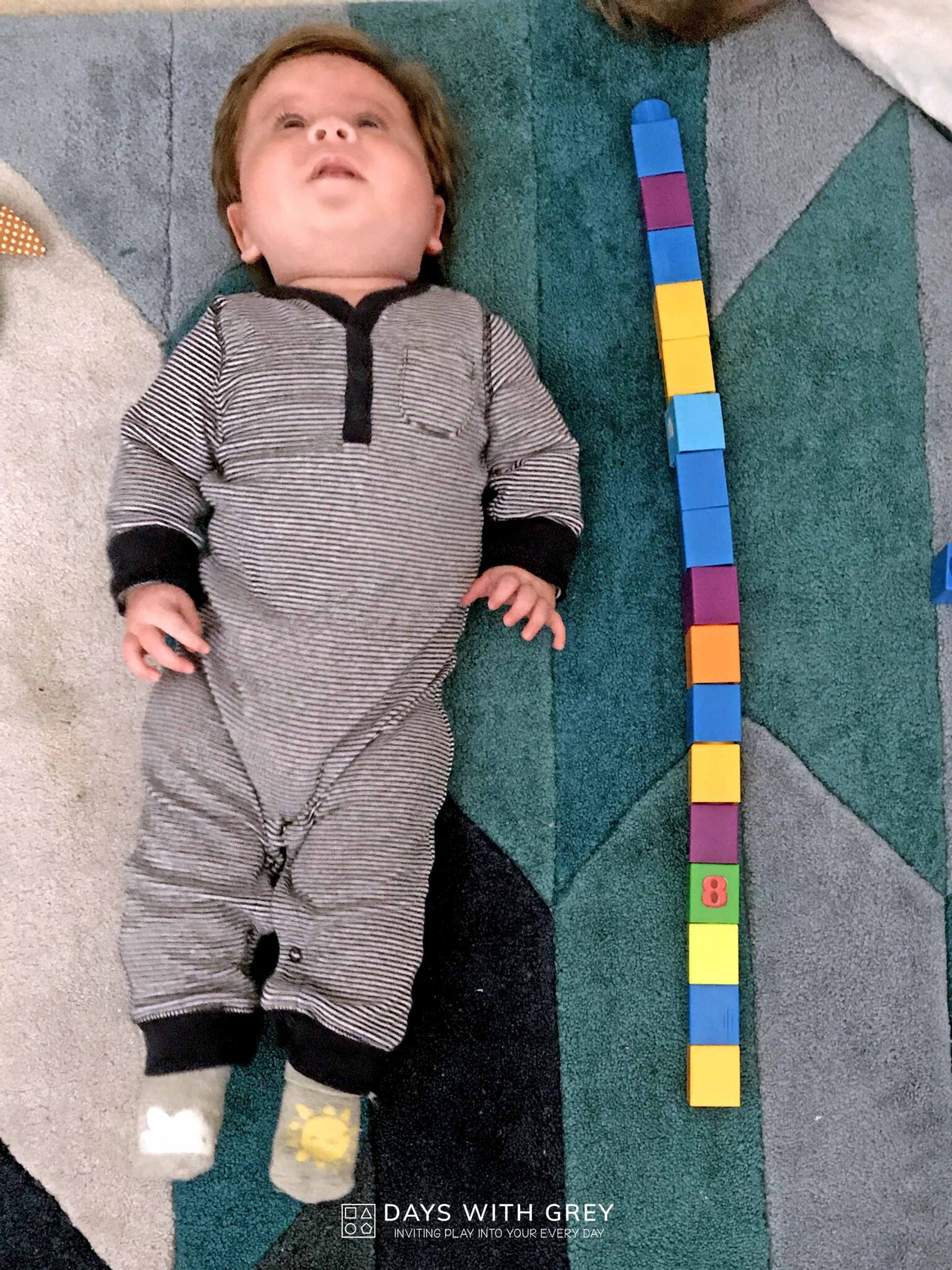 Measuring Kids with Blocks - Days With Grey