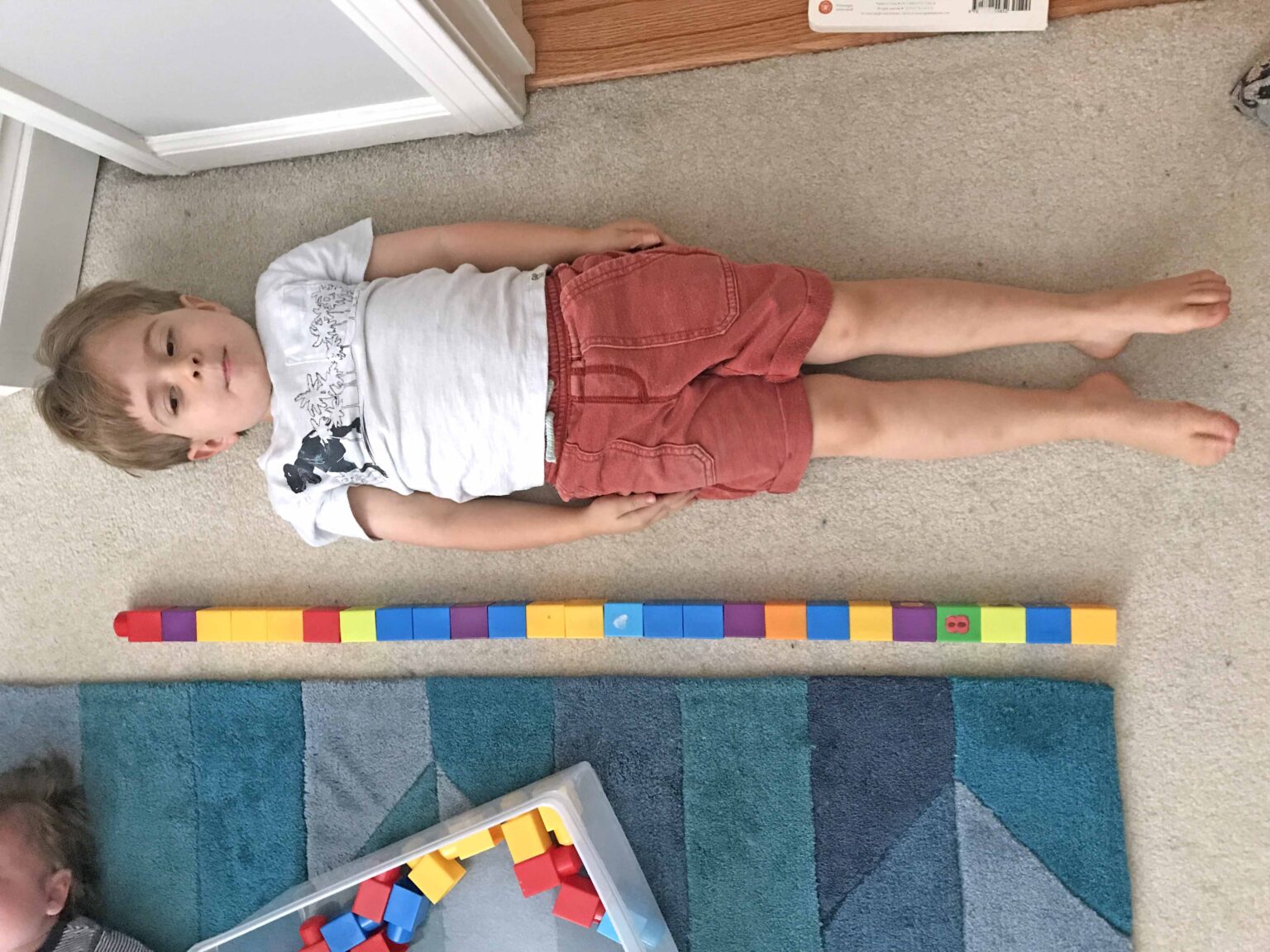 Measuring Kids with Blocks - Days With Grey