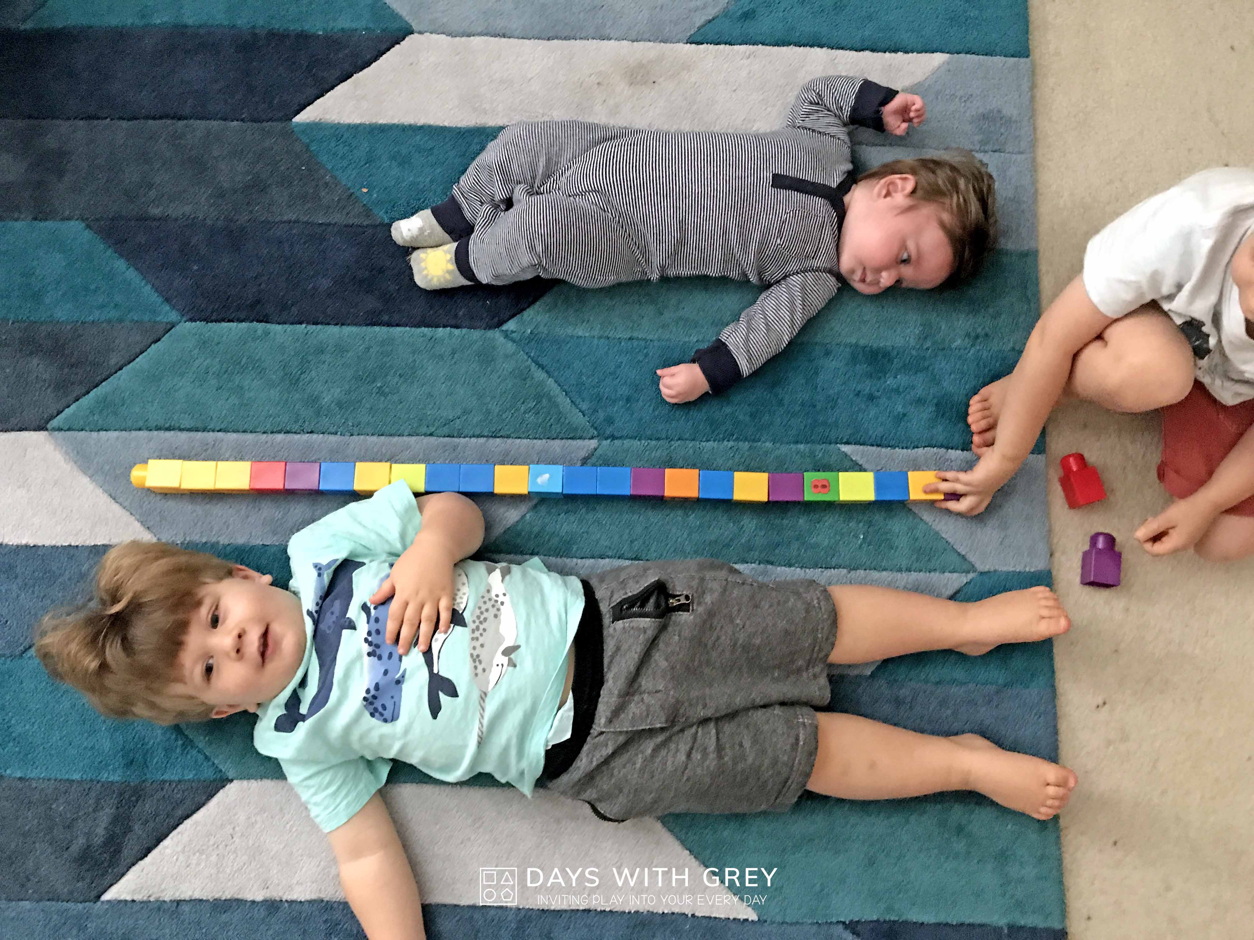 Measuring Kids with Blocks - Days With Grey