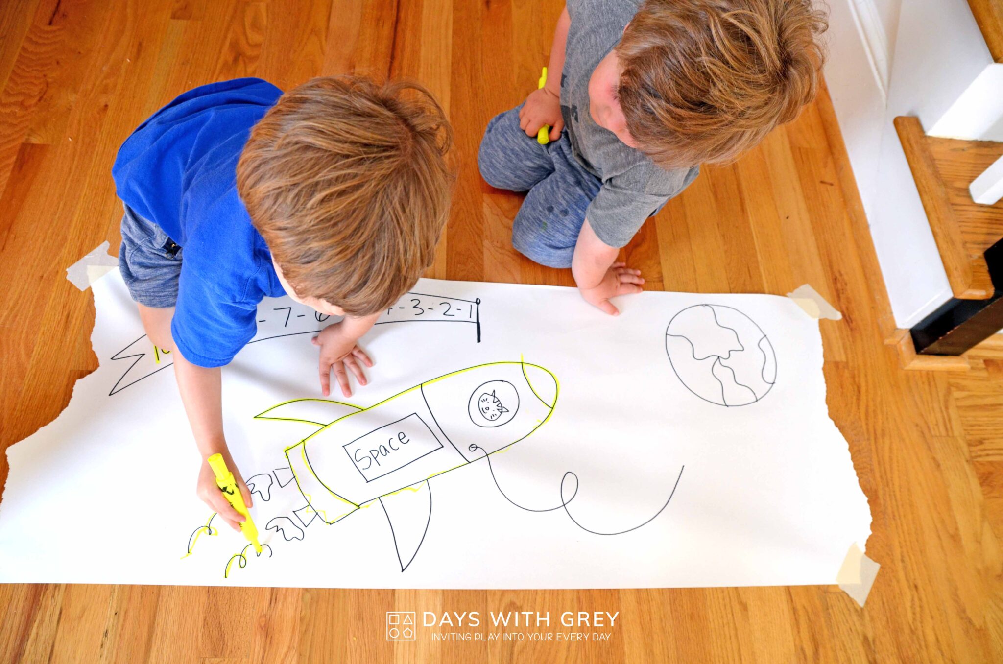 Highlighter Trace - a Fine Motor Activity for Preschoolers - Days With Grey