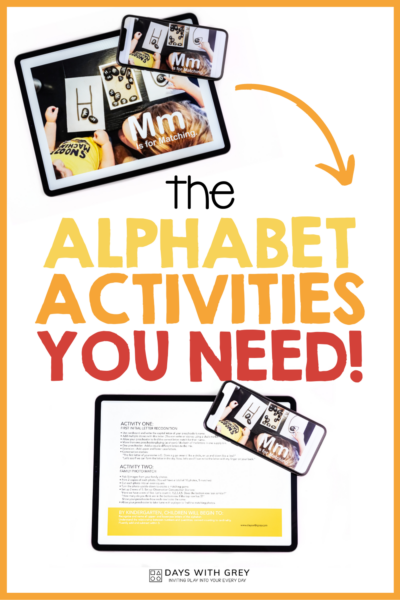 26 Alphabet Activity Cards - Days With Grey