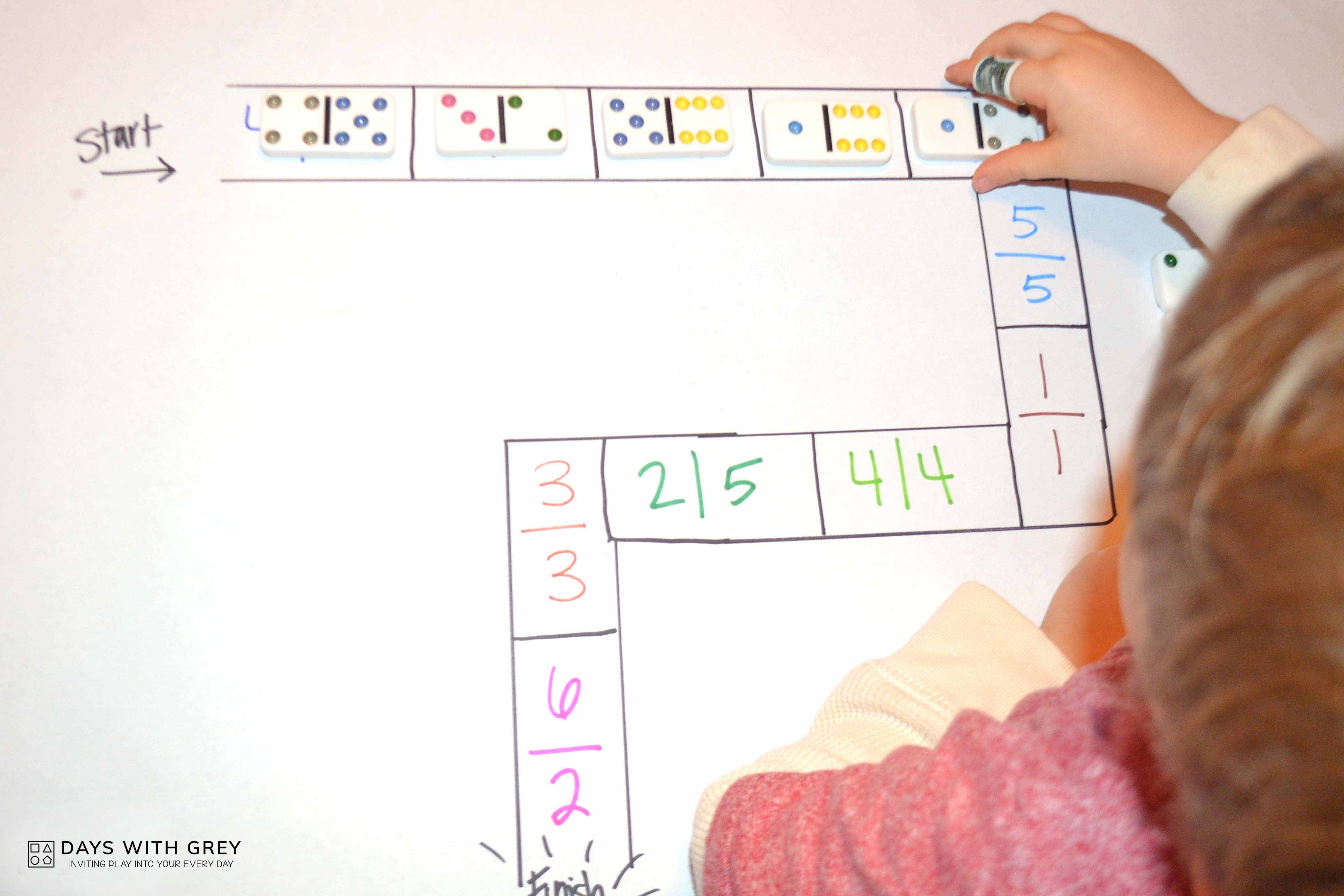 Learning Numbers: Domino Number Match Up Game - Days With Grey