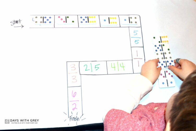 Learning Numbers: Domino Number Match Up Game - Days With Grey