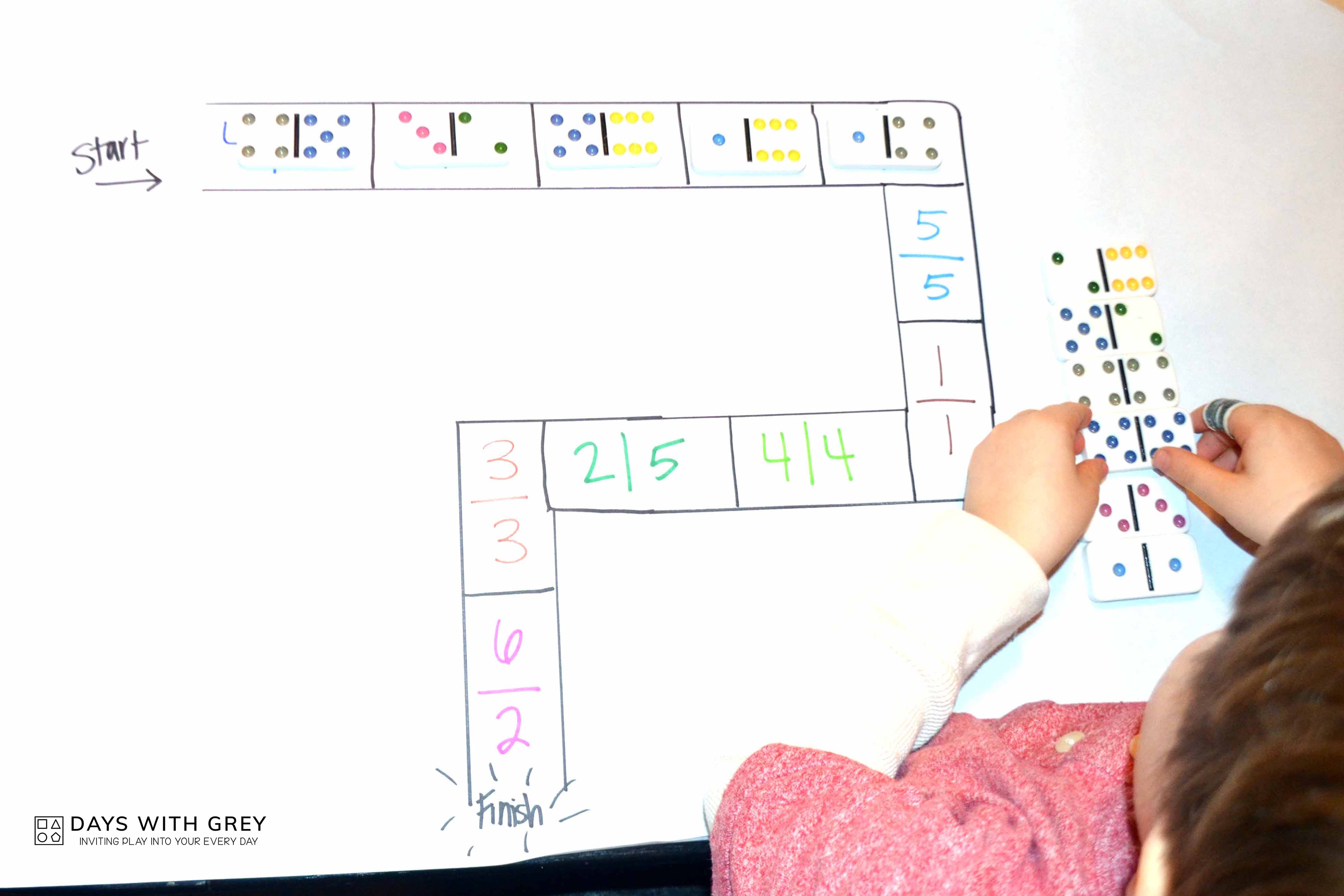 Learning Numbers: Domino Number Match Up Game - Days With Grey