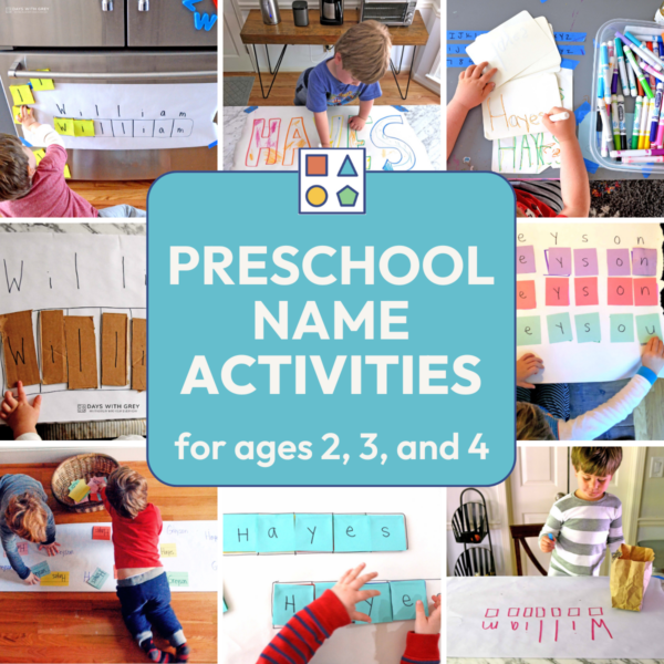 15 FUN Name Activities for Preschoolers - Days With Grey