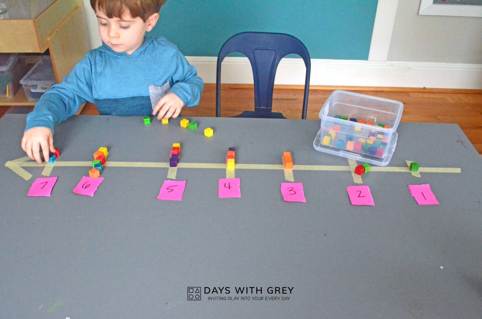Block Count Up - a Hands-on Counting Activity - Days With Grey