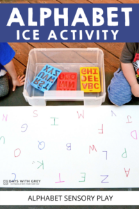 Fun Alphabet Ice Activity - Days With Grey