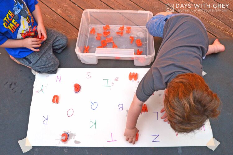 Fun Alphabet Ice Activity - Days With Grey