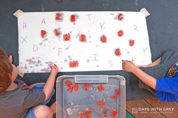 Fun Alphabet Ice Activity - Days With Grey