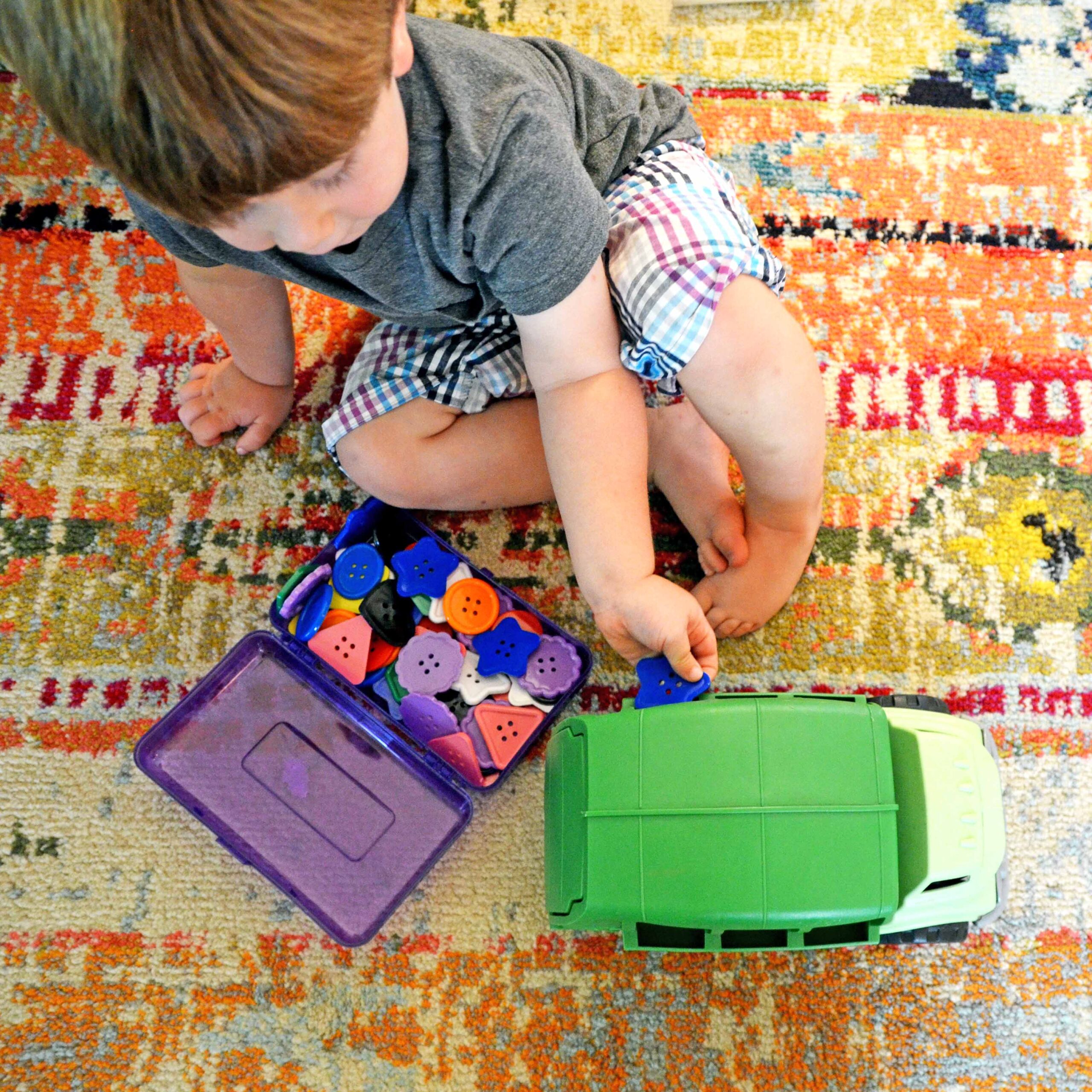 Button Push For Hand Eye Coordination - Days With Grey