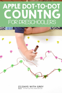 Apple Dot to Dot - Preschool Math Activity - Days With Grey