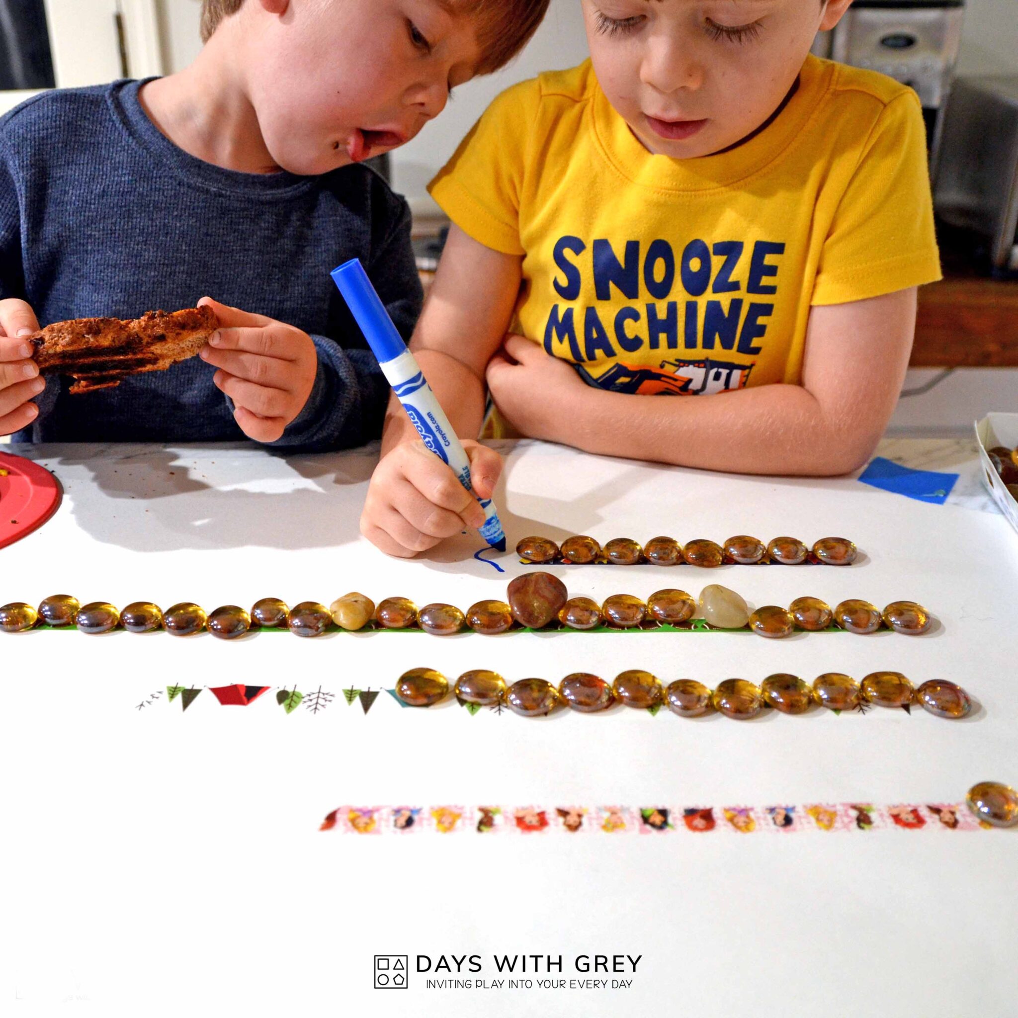 Measuring with Ribbons; A Preschool Math Activity - Days With Grey