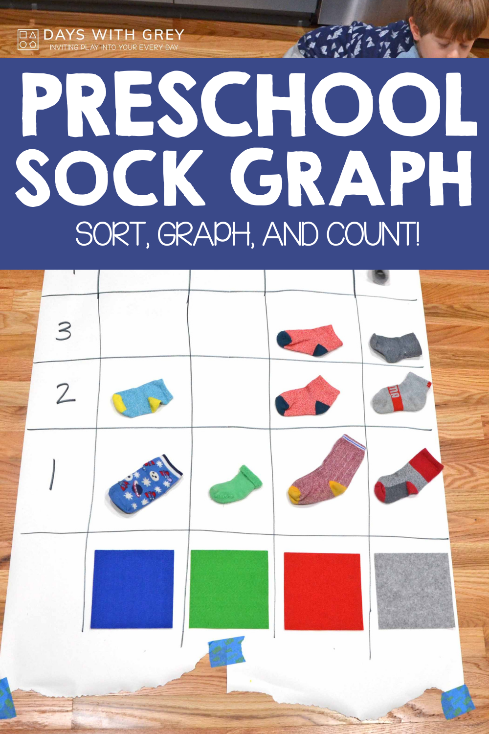 Preschool Sock Graph - Days With Grey