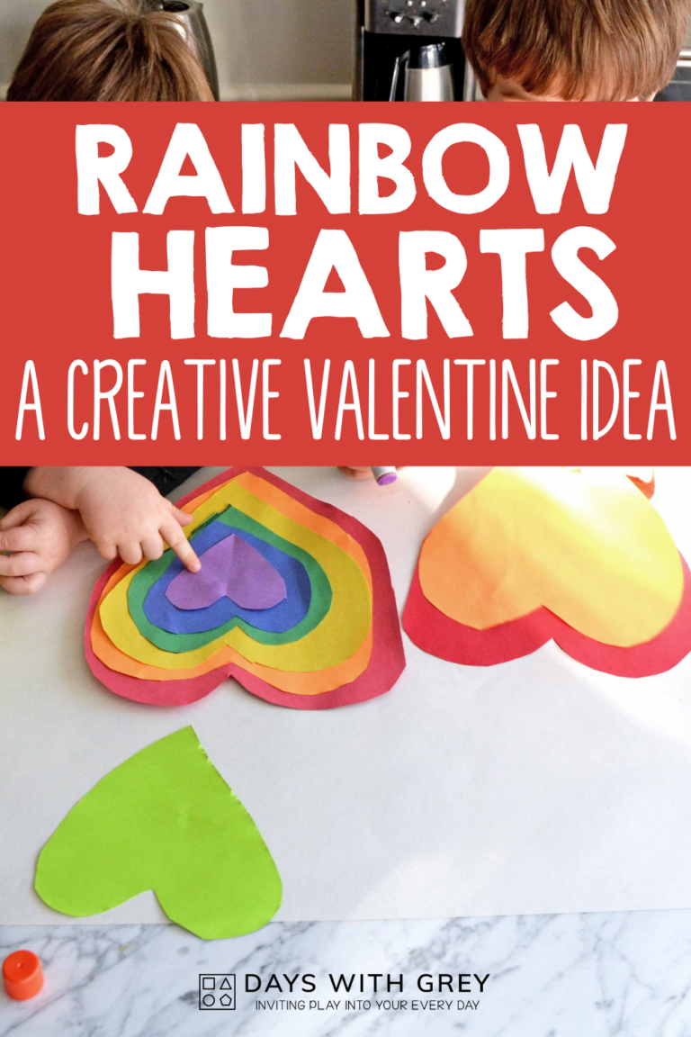 Rainbow Valentine's Heart Craft - Days With Grey