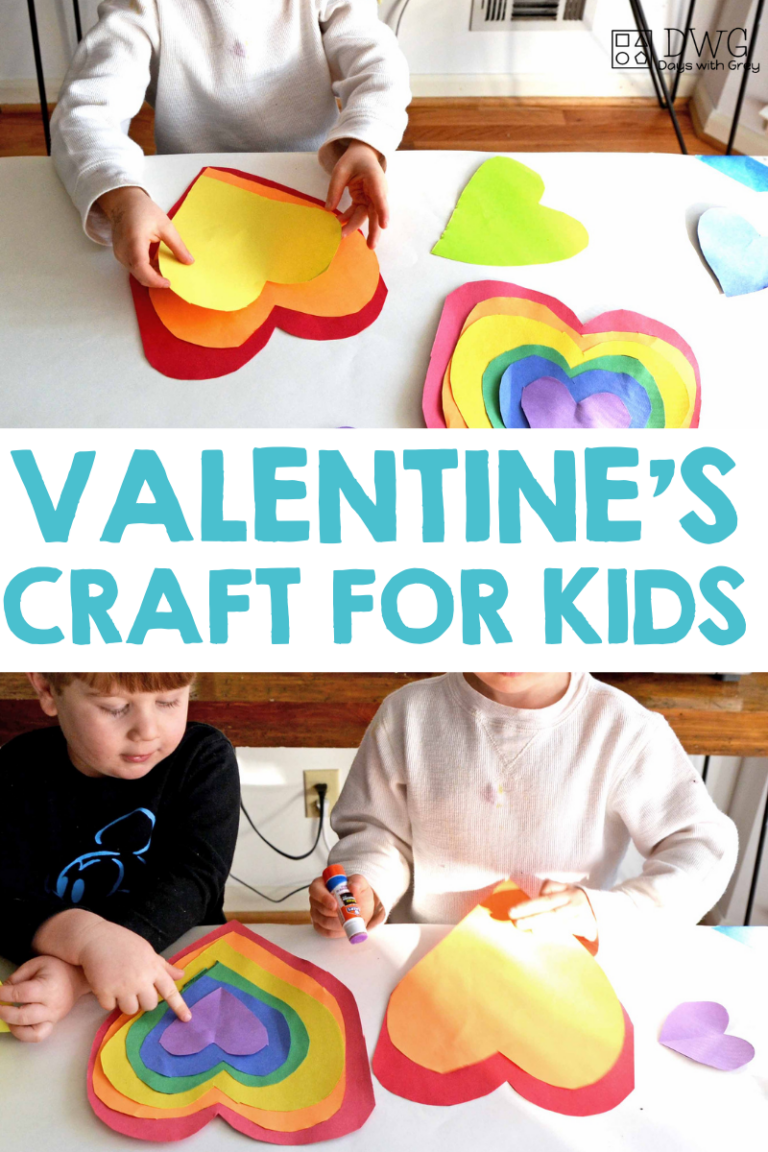 Rainbow Valentine's Heart Craft - Days With Grey