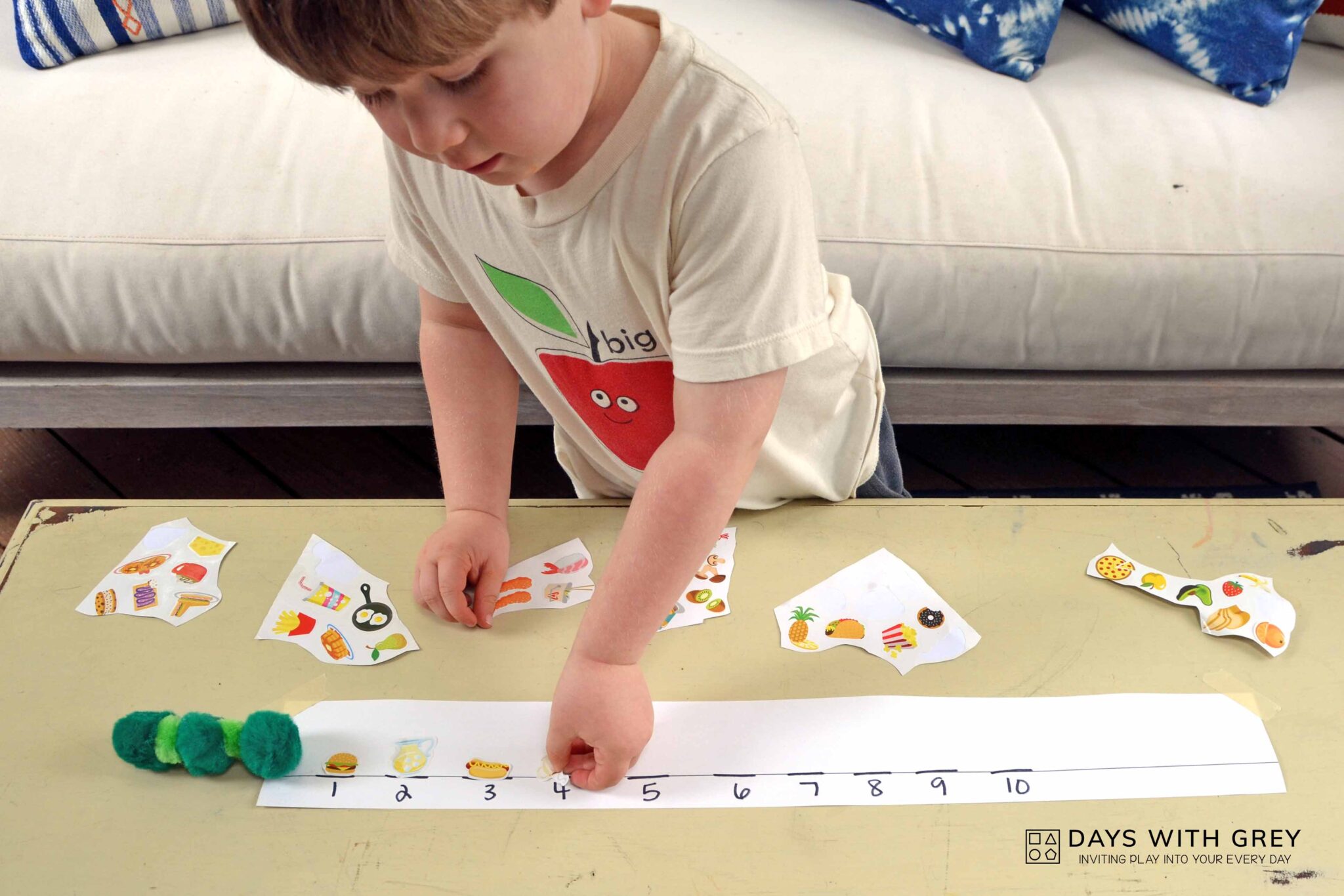 The Hungry Caterpillar Count Up - Days With Grey