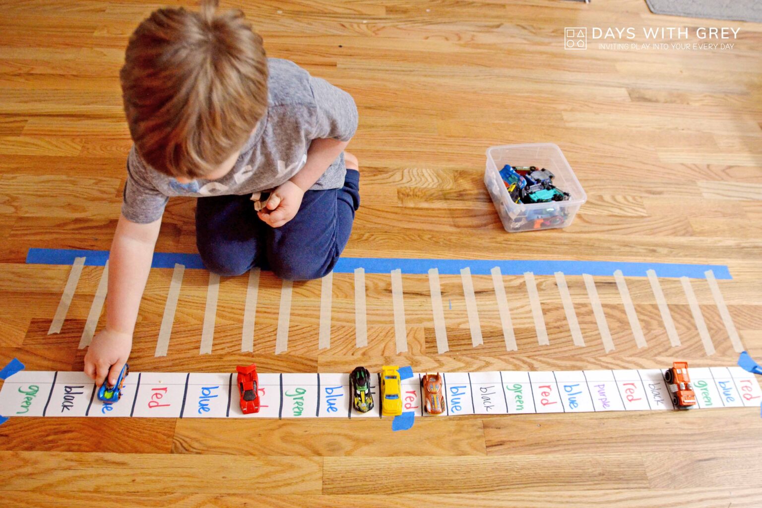 Color Words Preschool Activity - Days With Grey