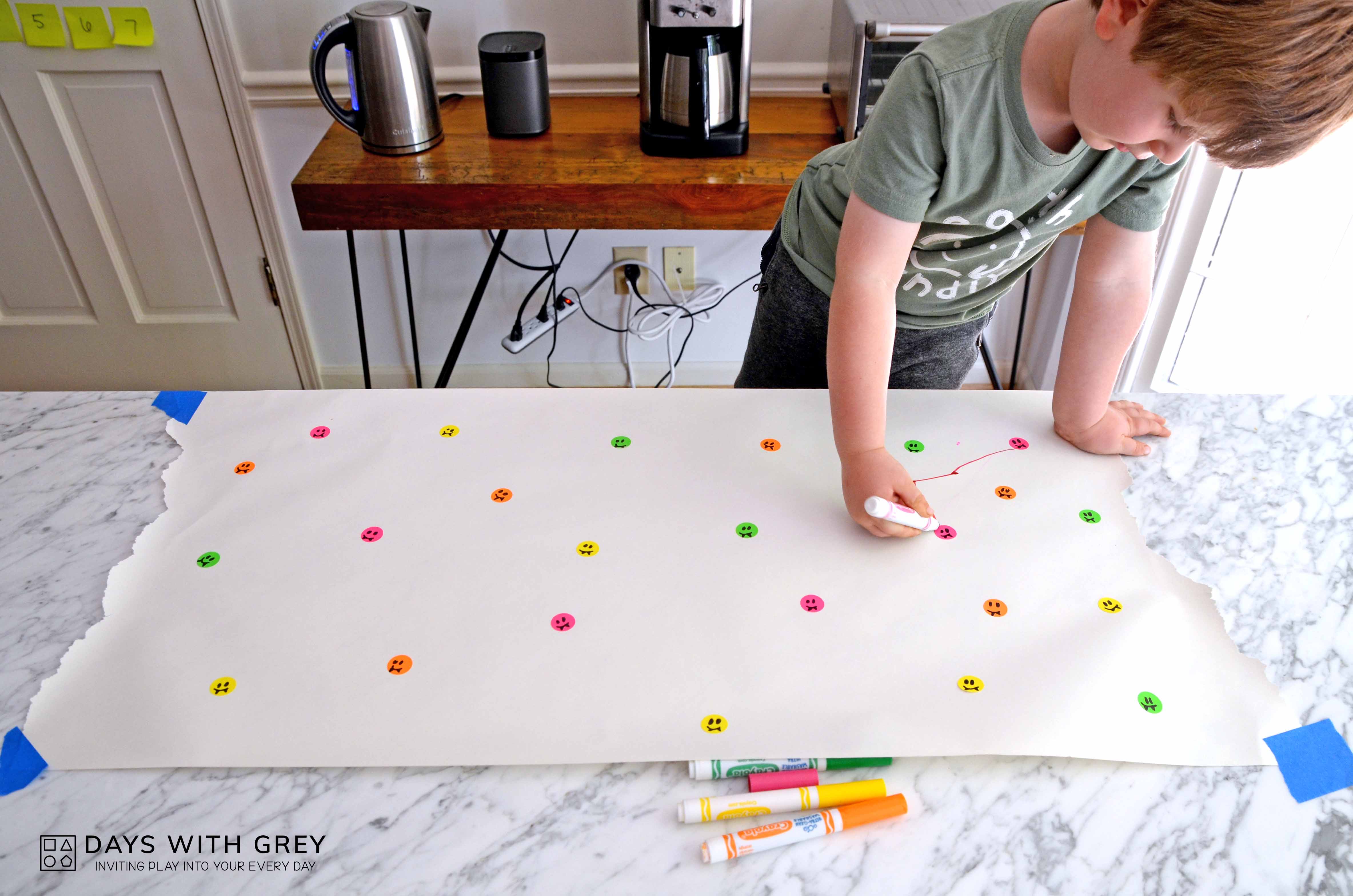 Monster Dot-to-Dot Marker Maze - Days With Grey