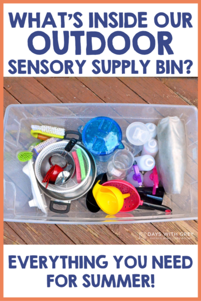 Outdoor Sensory Play Supplies - Days With Grey