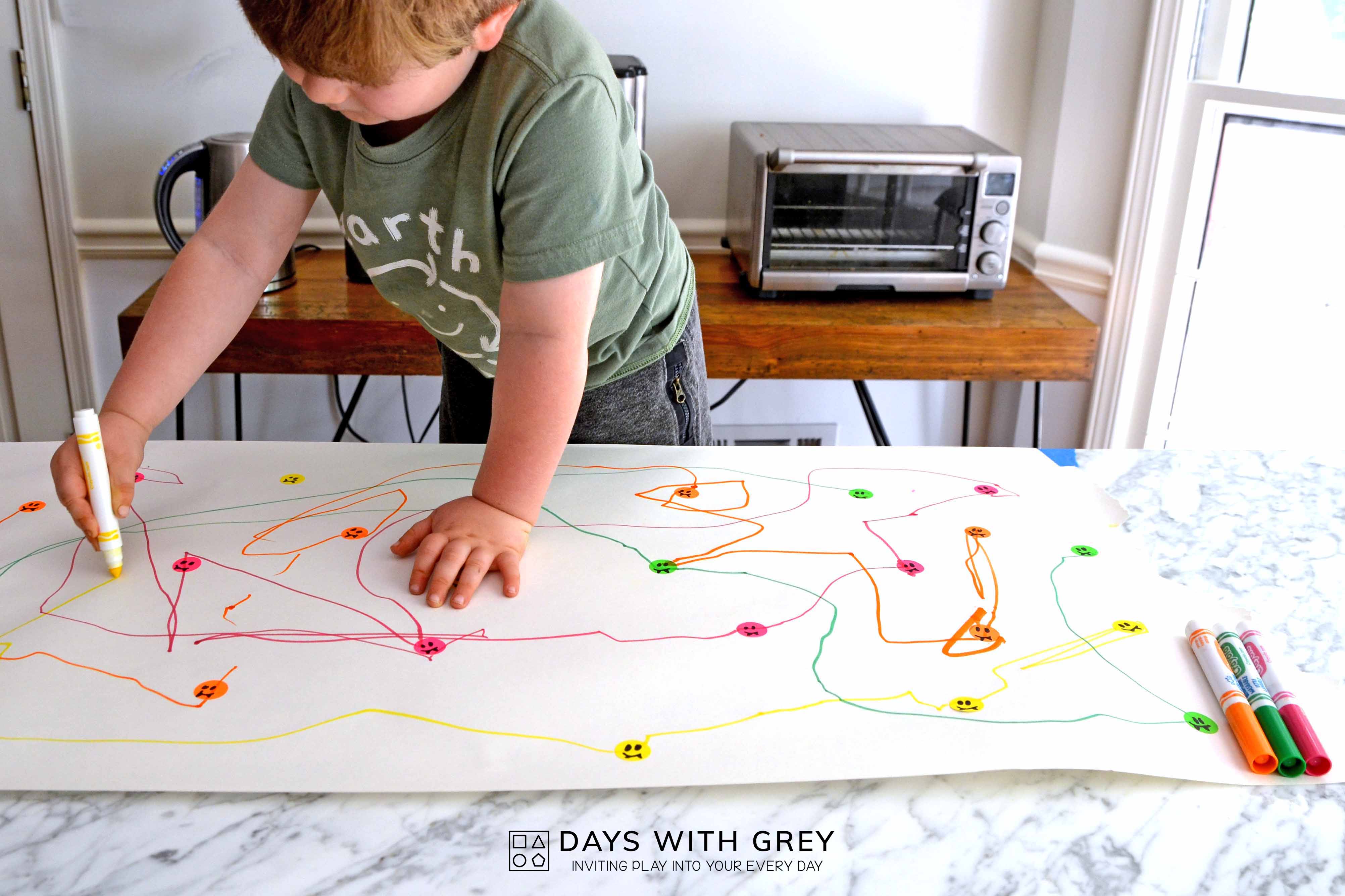 Monster Dot-to-Dot Marker Maze - Days With Grey
