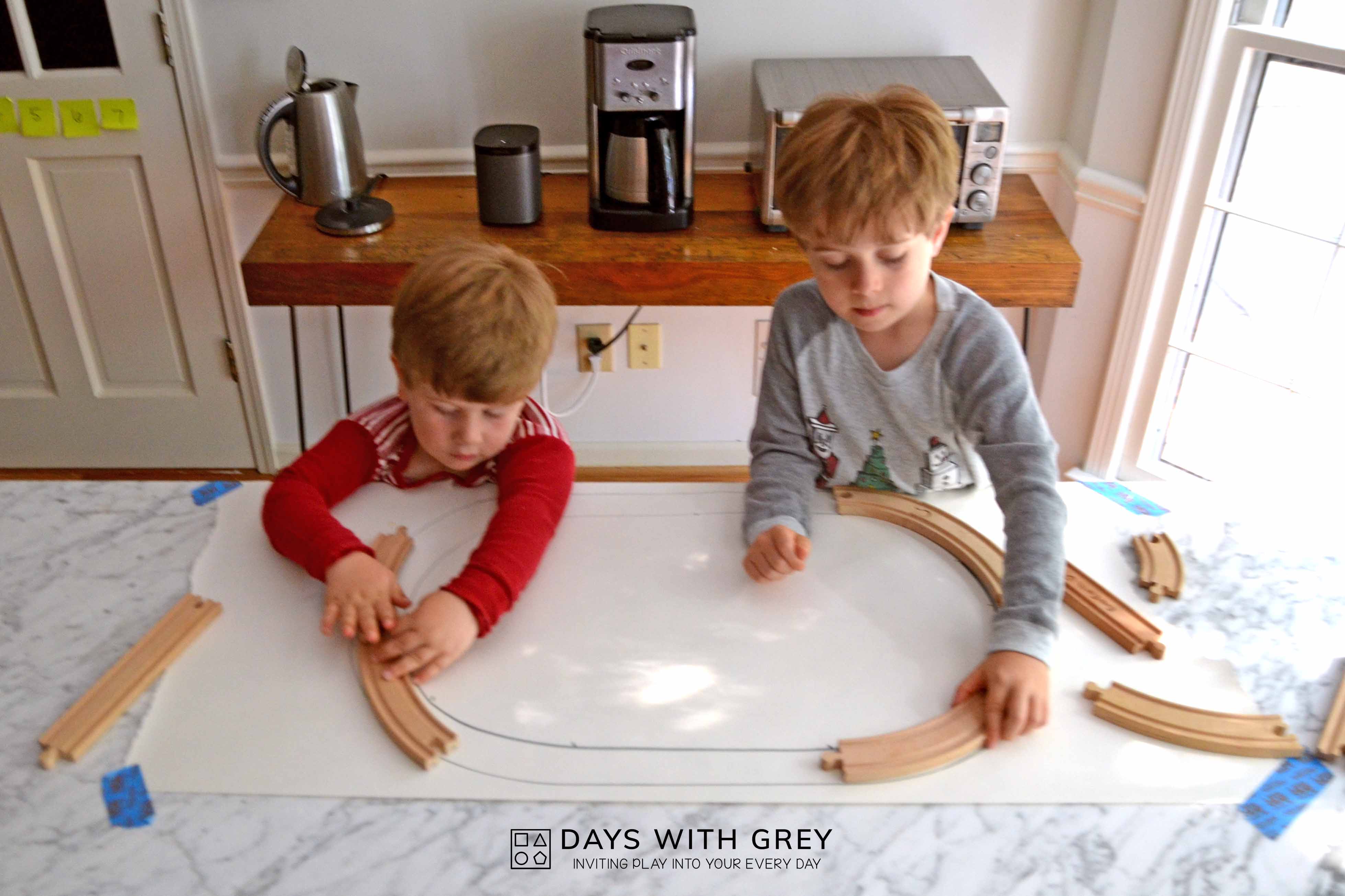 Wooden Train Tracks Puzzle - Days With Grey