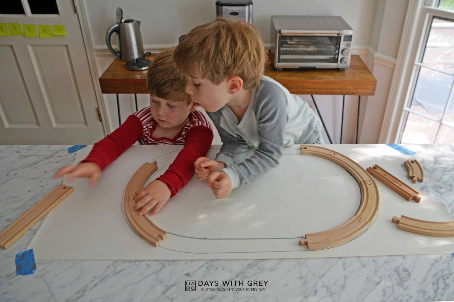 Wooden Train Tracks Puzzle - Days With Grey