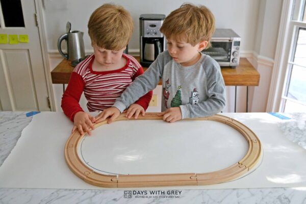 Wooden Train Tracks Puzzle - Days With Grey