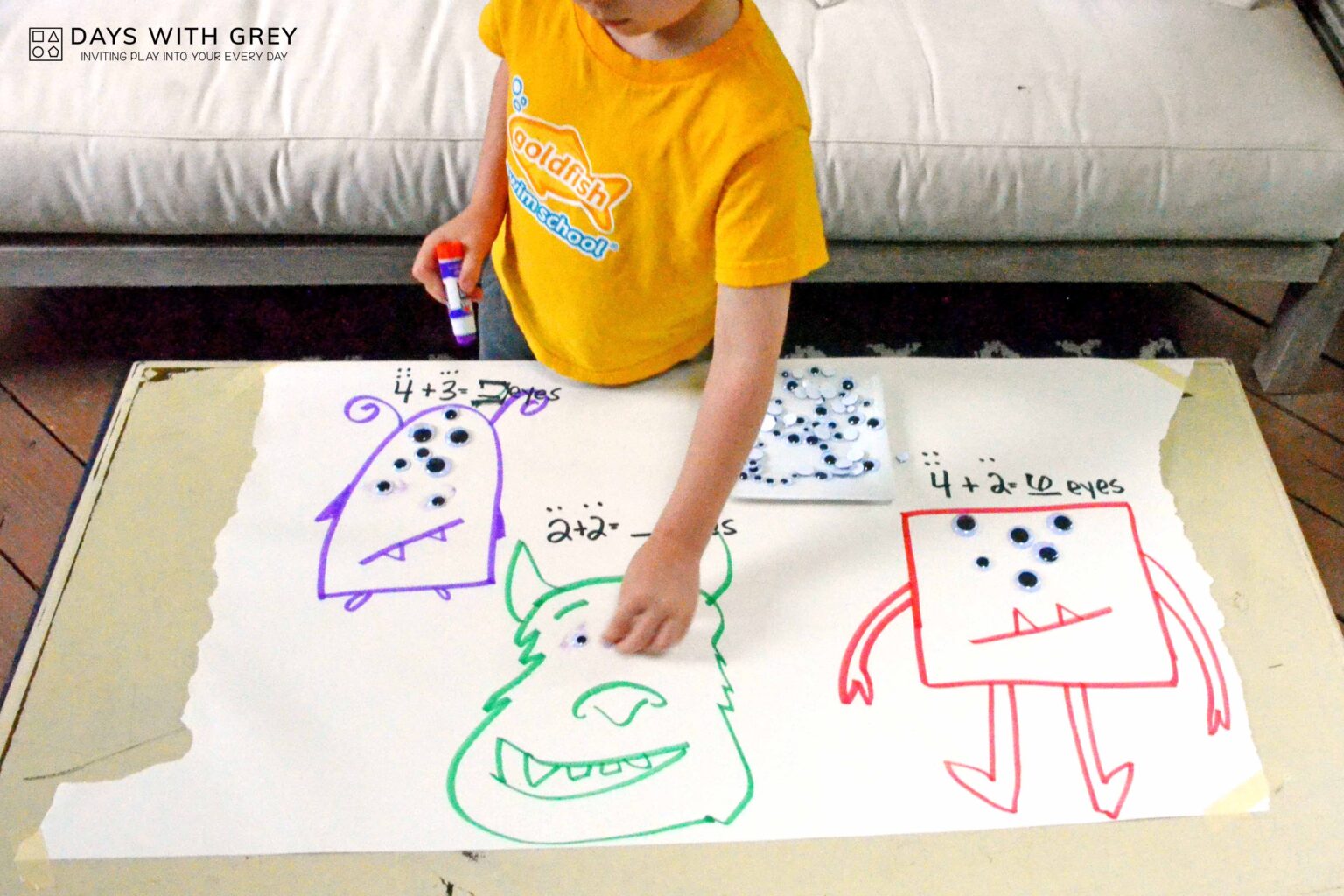 Googly Eye Counting Activity - Days With Grey