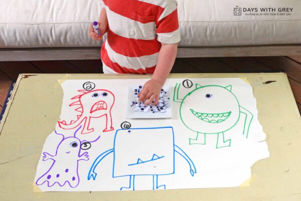 Googly Eye Counting Activity - Days With Grey