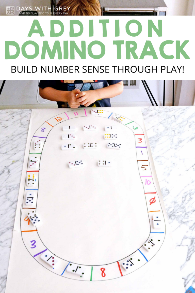 Domino Addition Track for Kindergarten - Days With Grey
