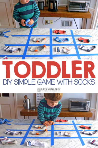 A Toddler Matching Game with Socks - Days With Grey