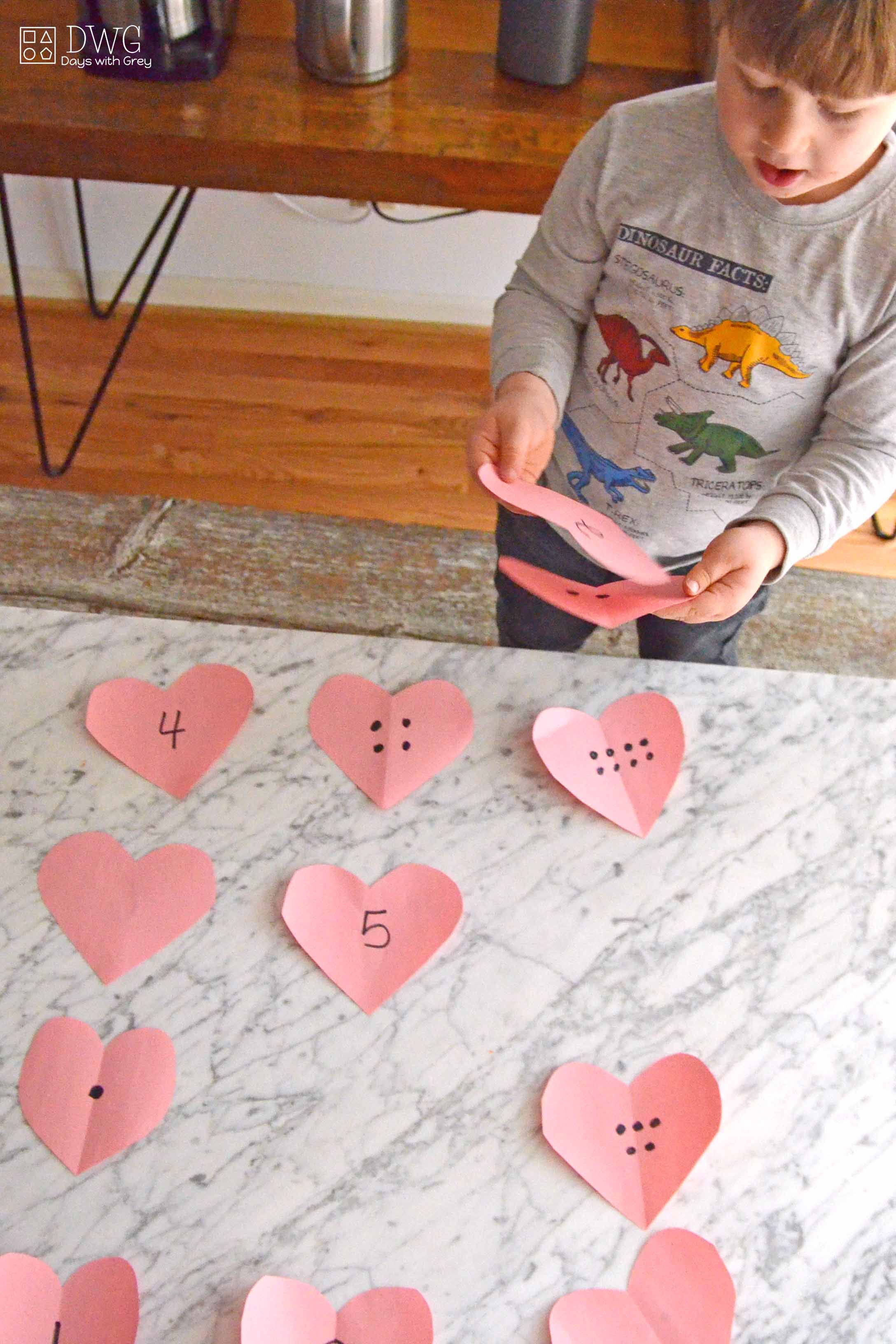 Heart Match and Count - Days With Grey