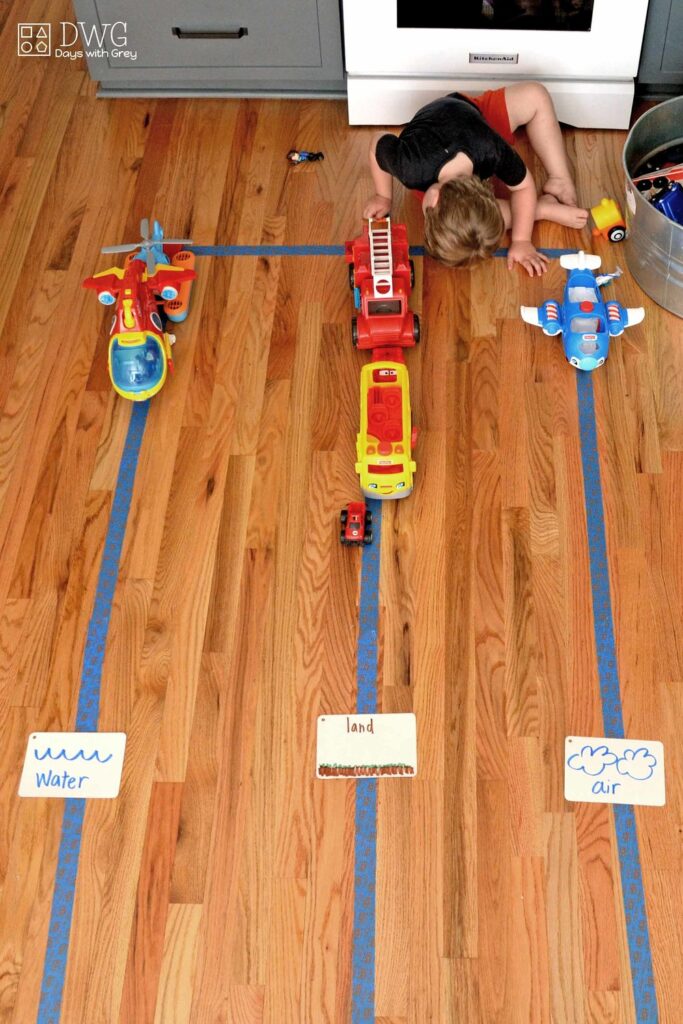 Transportation Toy Sort Days With Grey Transportation Toy Sort Days With Grey