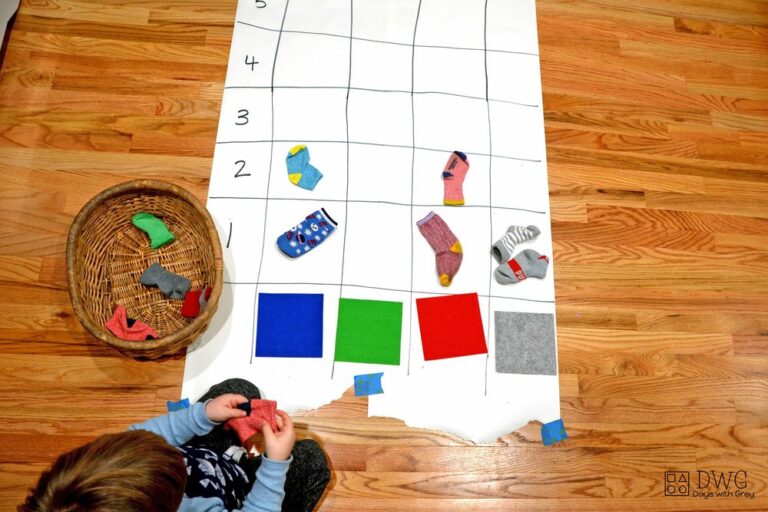 Preschool Sock Graph - Days With Grey