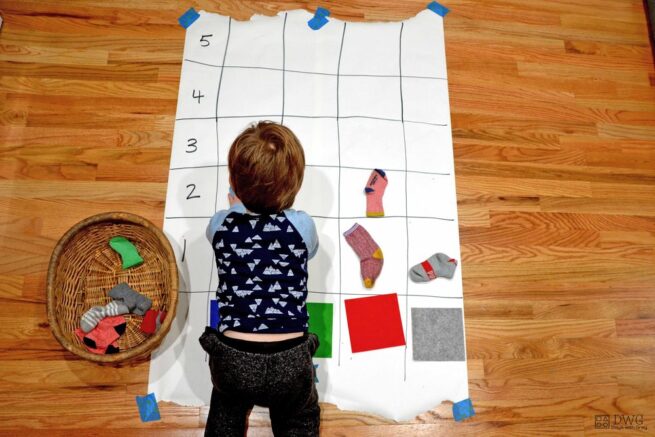 Preschool Sock Graph - Days With Grey