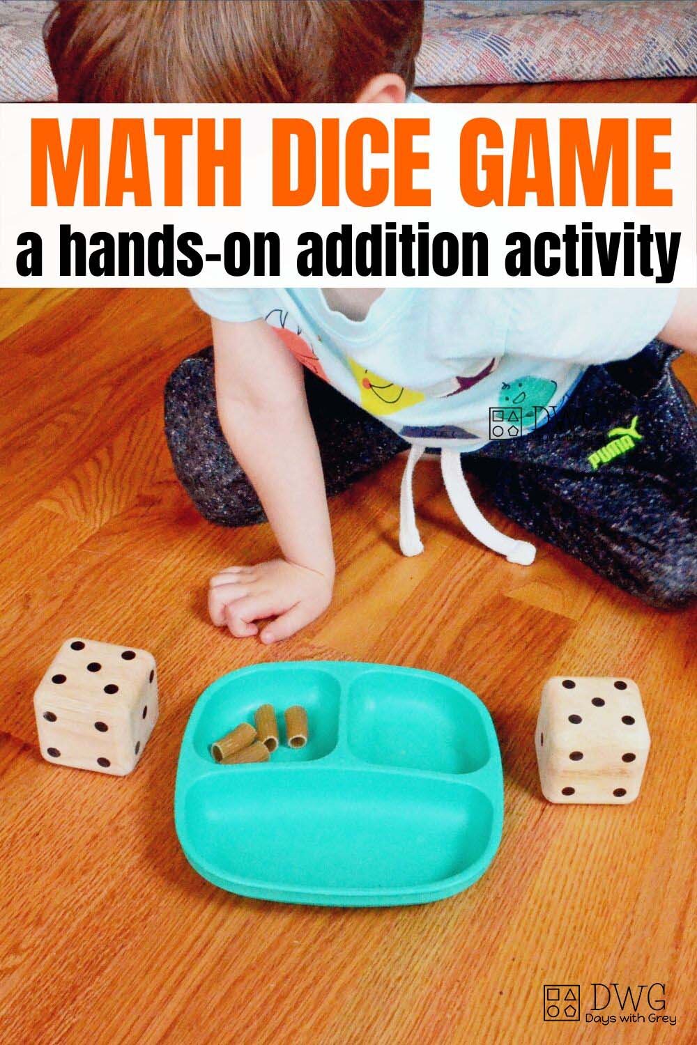 Preschool Math Dice Game Days With Grey