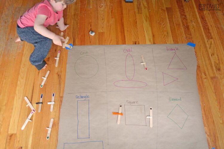 Fly In Your Shapes - Toddler Shape Matching - Days With Grey