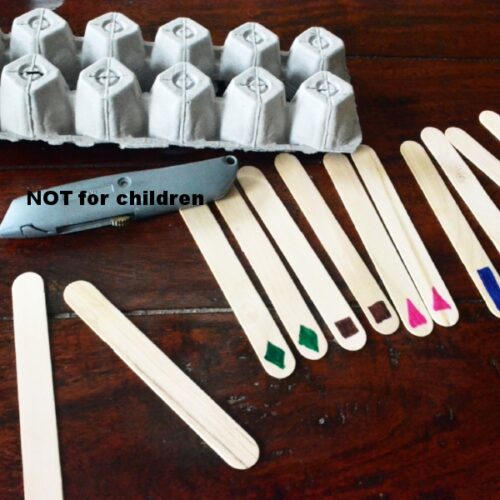 Craft Stick Shape Match - Days With Grey