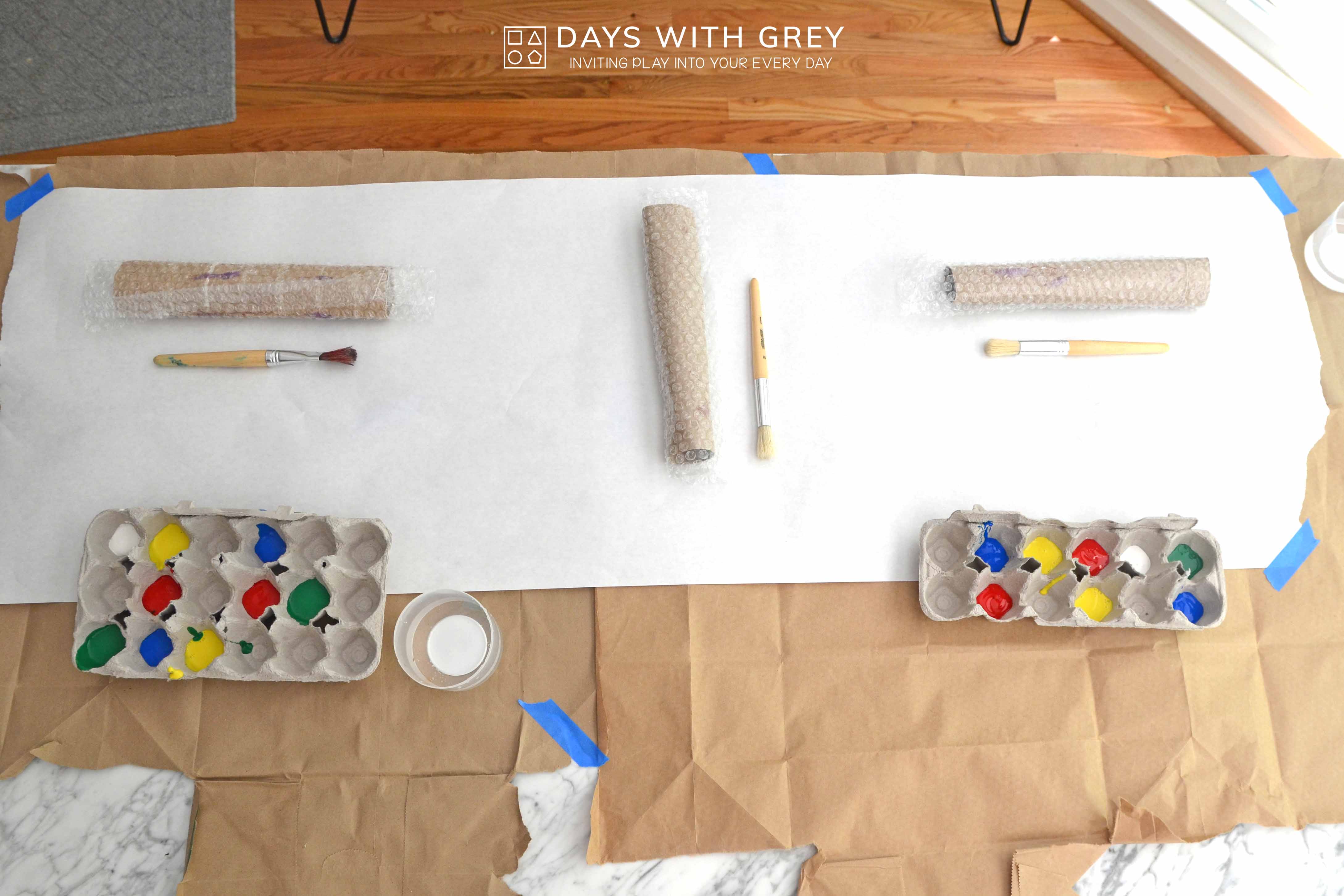 Bubble Wrap Art - Days With Grey