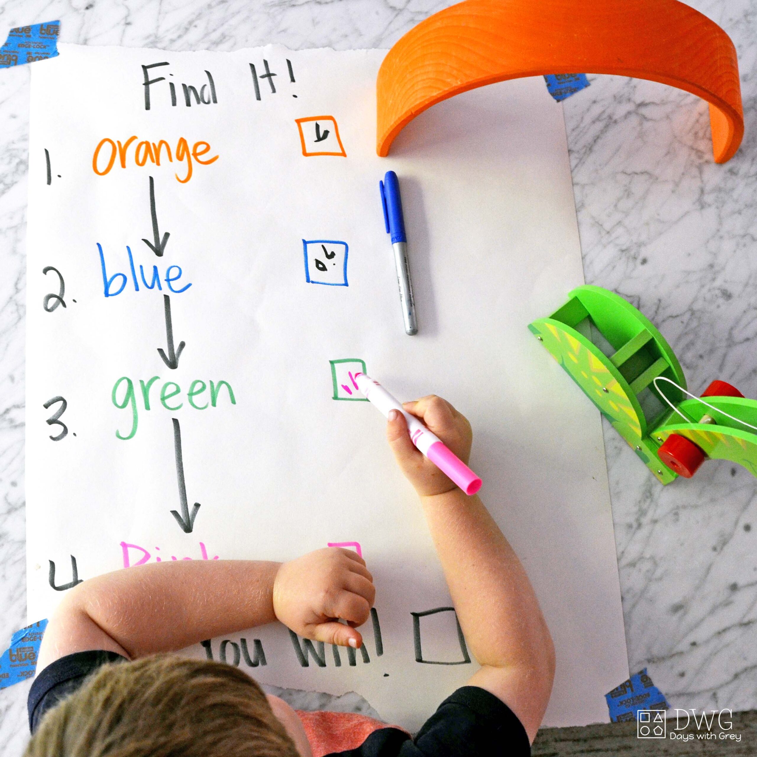 Preschool Color Hunt - Days With Grey