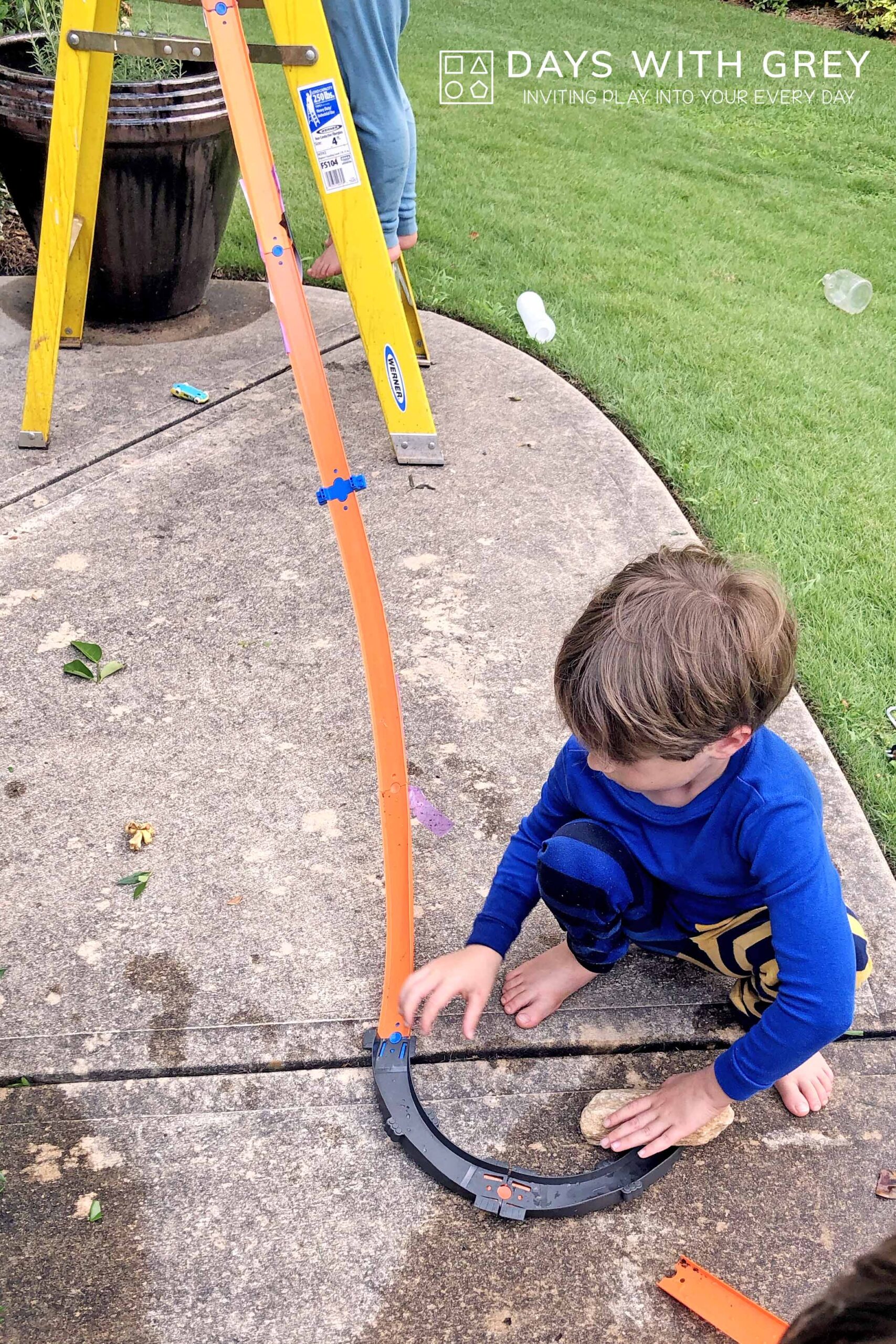 Outdoor Tracks: a Water Play Win - Days With Grey