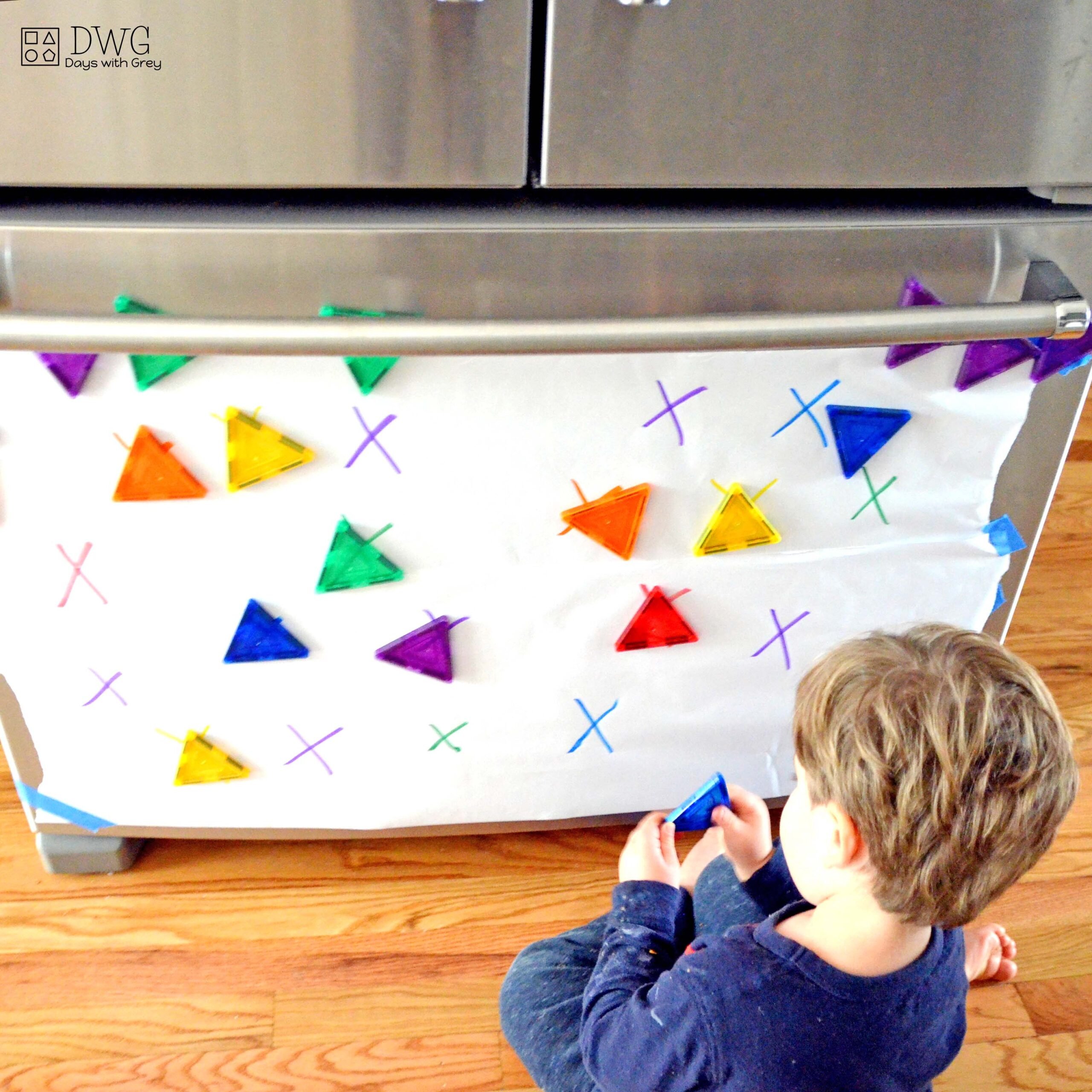 Color and Shape Match: a Toddler Math Activity - Days With Grey