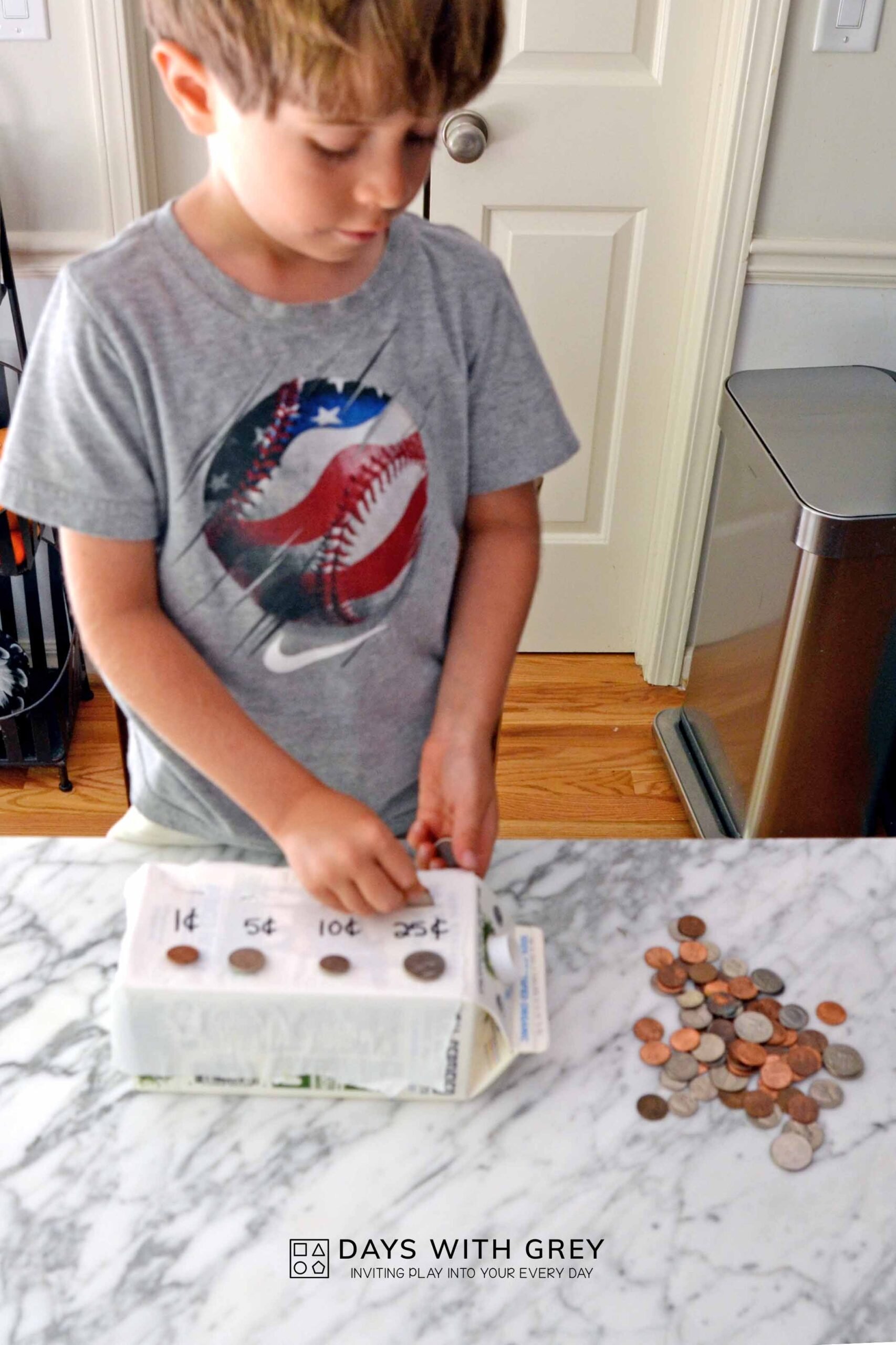 DIY Coin Bank: a Clever Kindergartener Money Activity - Days With Grey