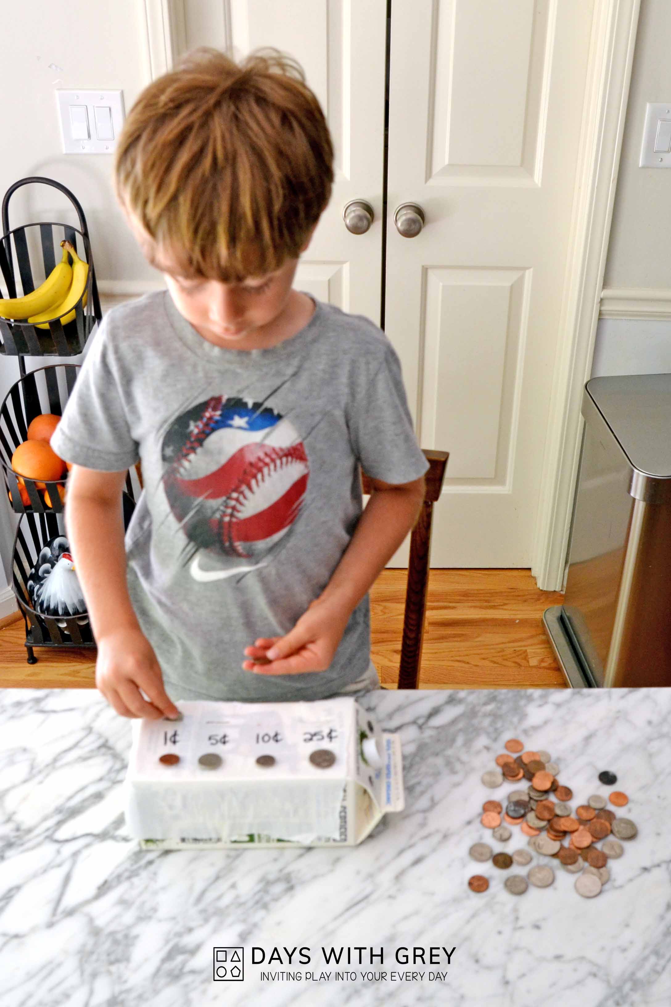 DIY Coin Bank: a Clever Kindergartener Money Activity - Days With Grey