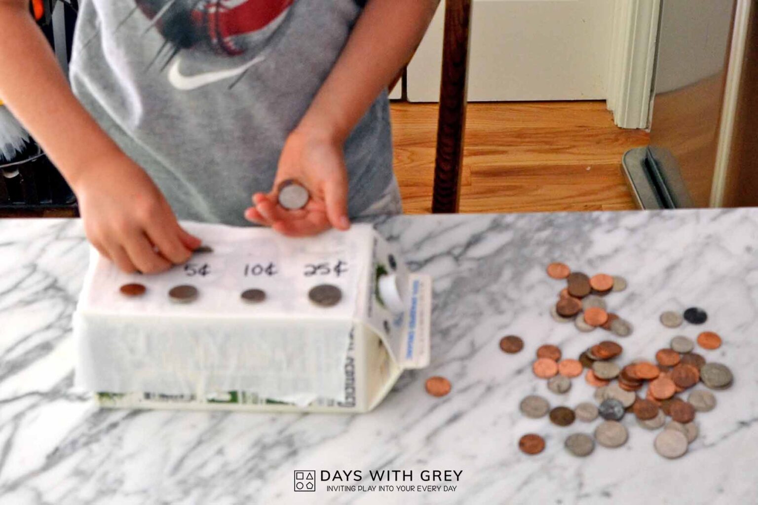 DIY Coin Bank: a Clever Kindergartener Money Activity - Days With Grey