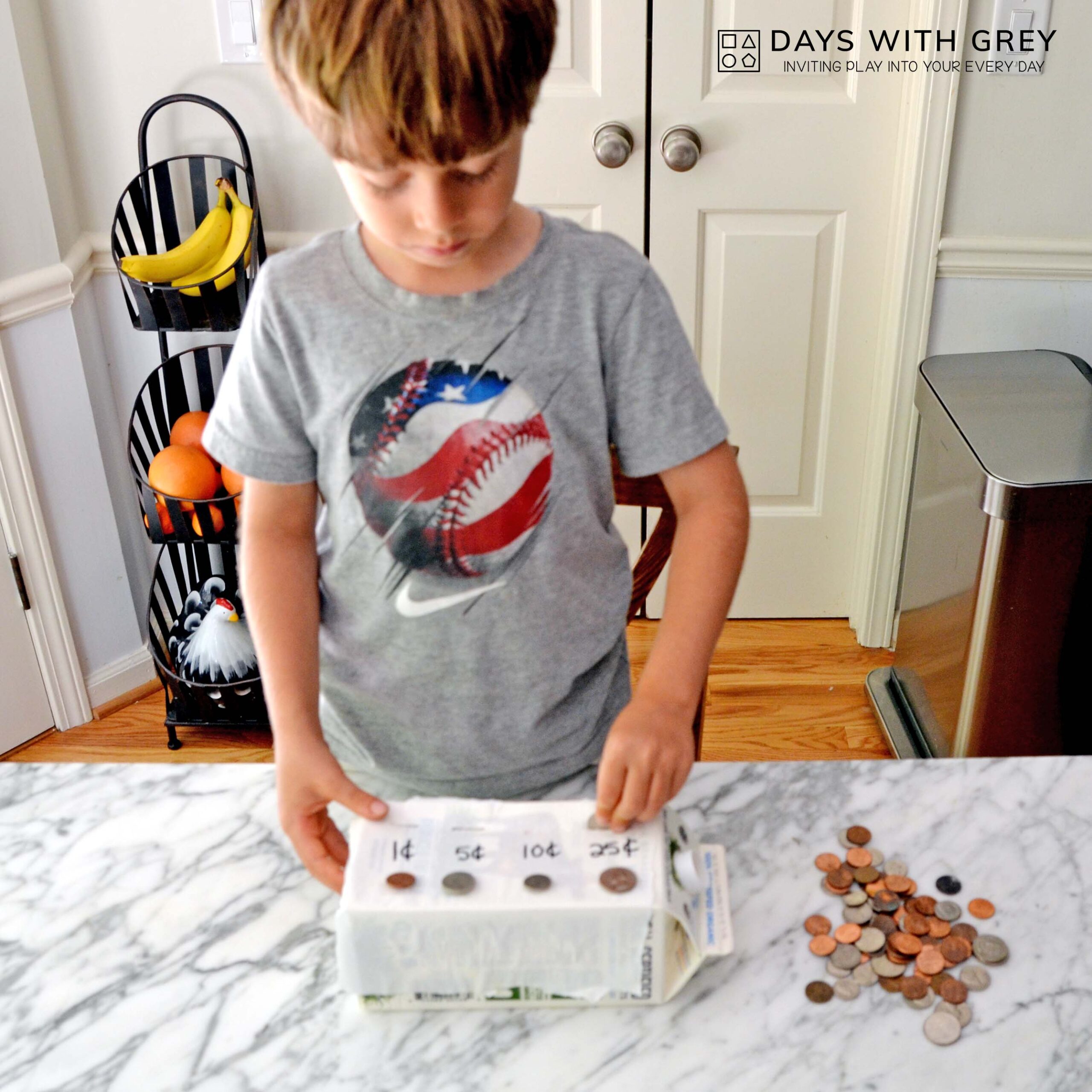 DIY Coin Bank: a Clever Kindergartener Money Activity - Days With Grey