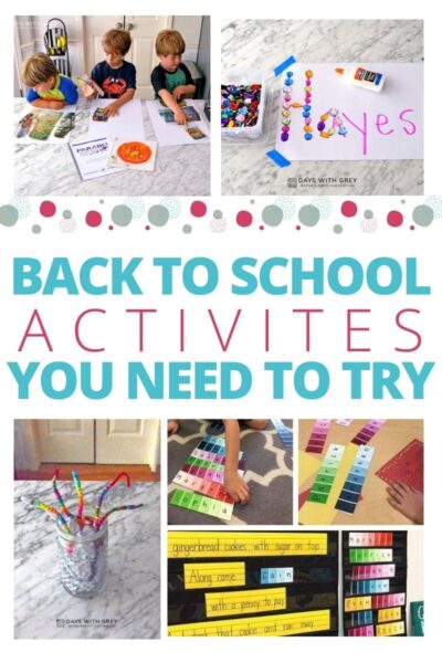 5 Activities for the First Week of School - Days With Grey